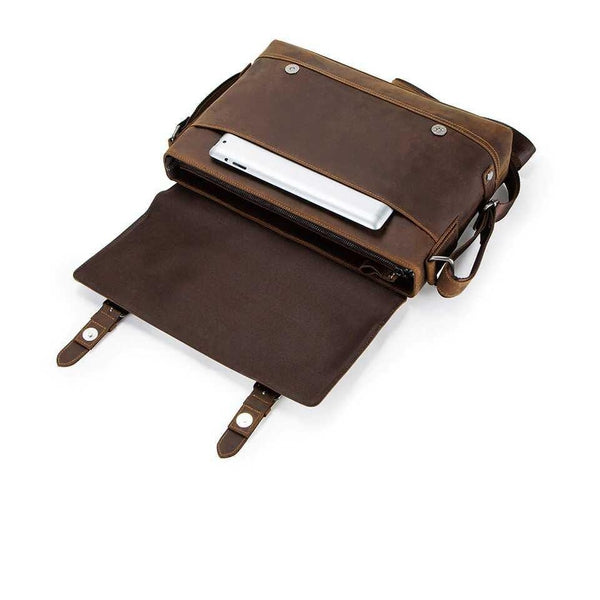 Besace SHAME homme en cuir à bandoulière Vintage